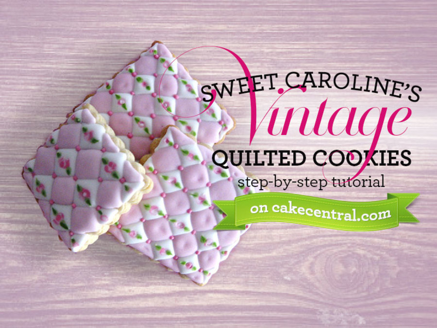 Vintage Quilted Cookie Tutorial - CakeCentral.com