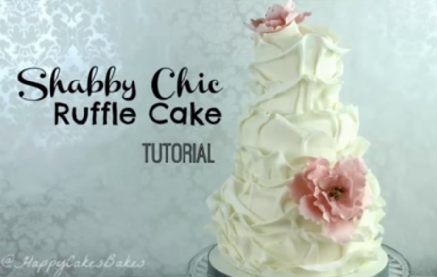 Shabby Chic Ruffle Cake - CakeCentral.com