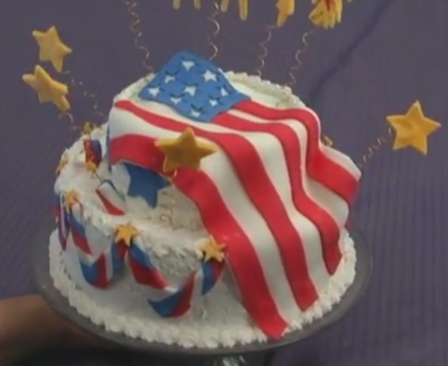 How to Make A Fondant Flag Cake - CakeCentral.com