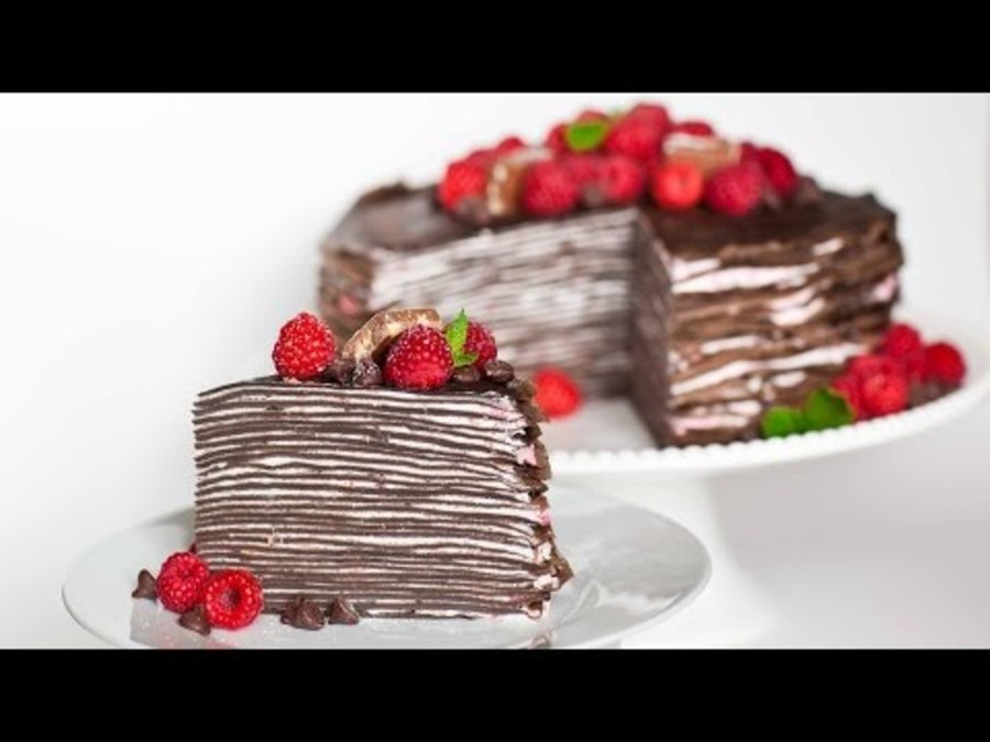 Chocolate Raspberry Crepe Cake - CakeCentral.com