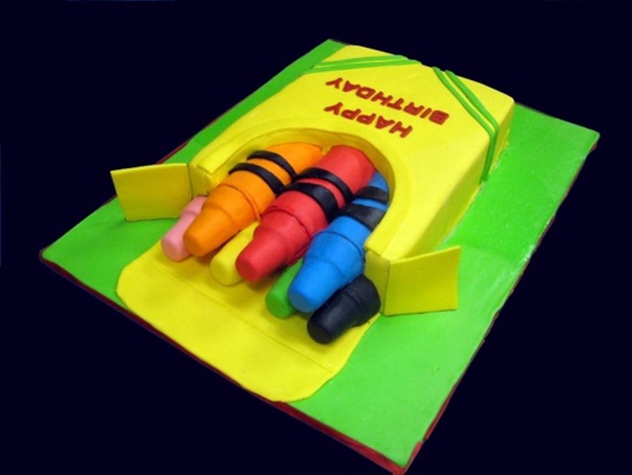 How To Make A Box Of Crayons Cake CakeCentral