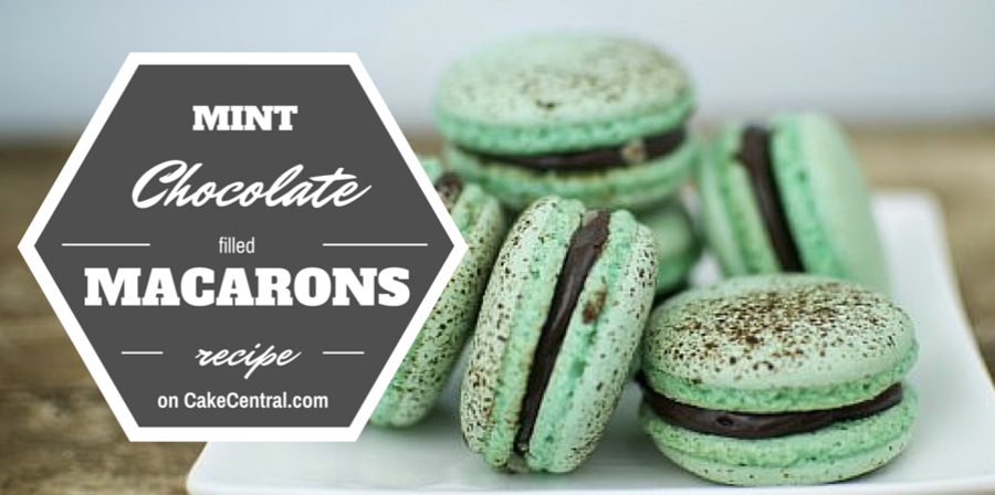 Mint Chocolate Ganache Filled Macarons - CakeCentral.com