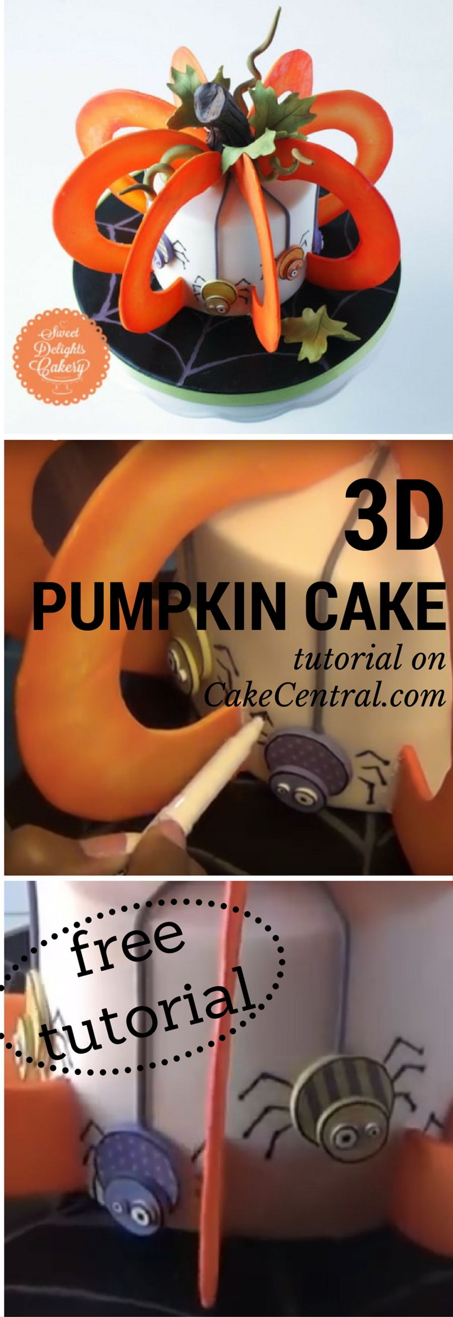 3D Pumpkin Cake Tutorial - CakeCentral.com