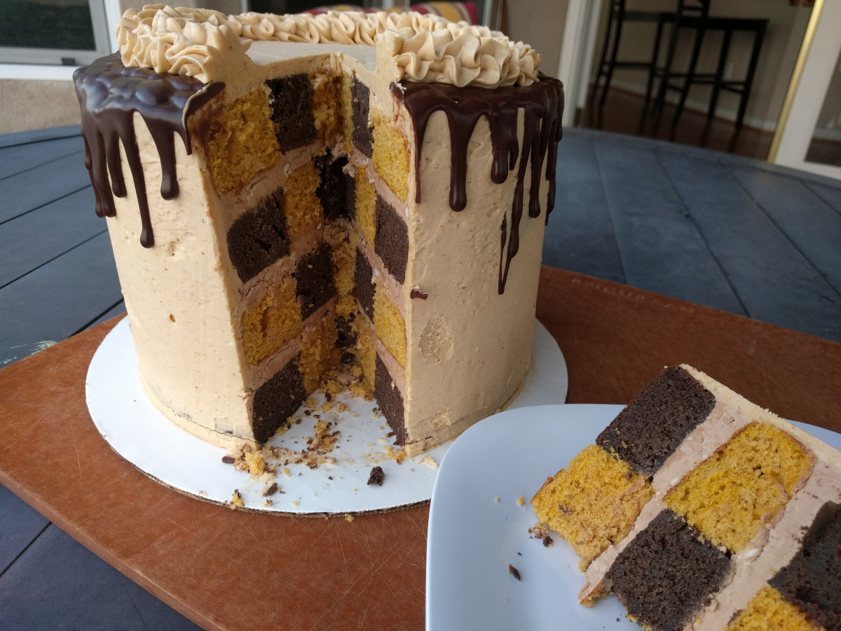 2 Flavoured, 2 Coloured Cake - CakeCentral.com