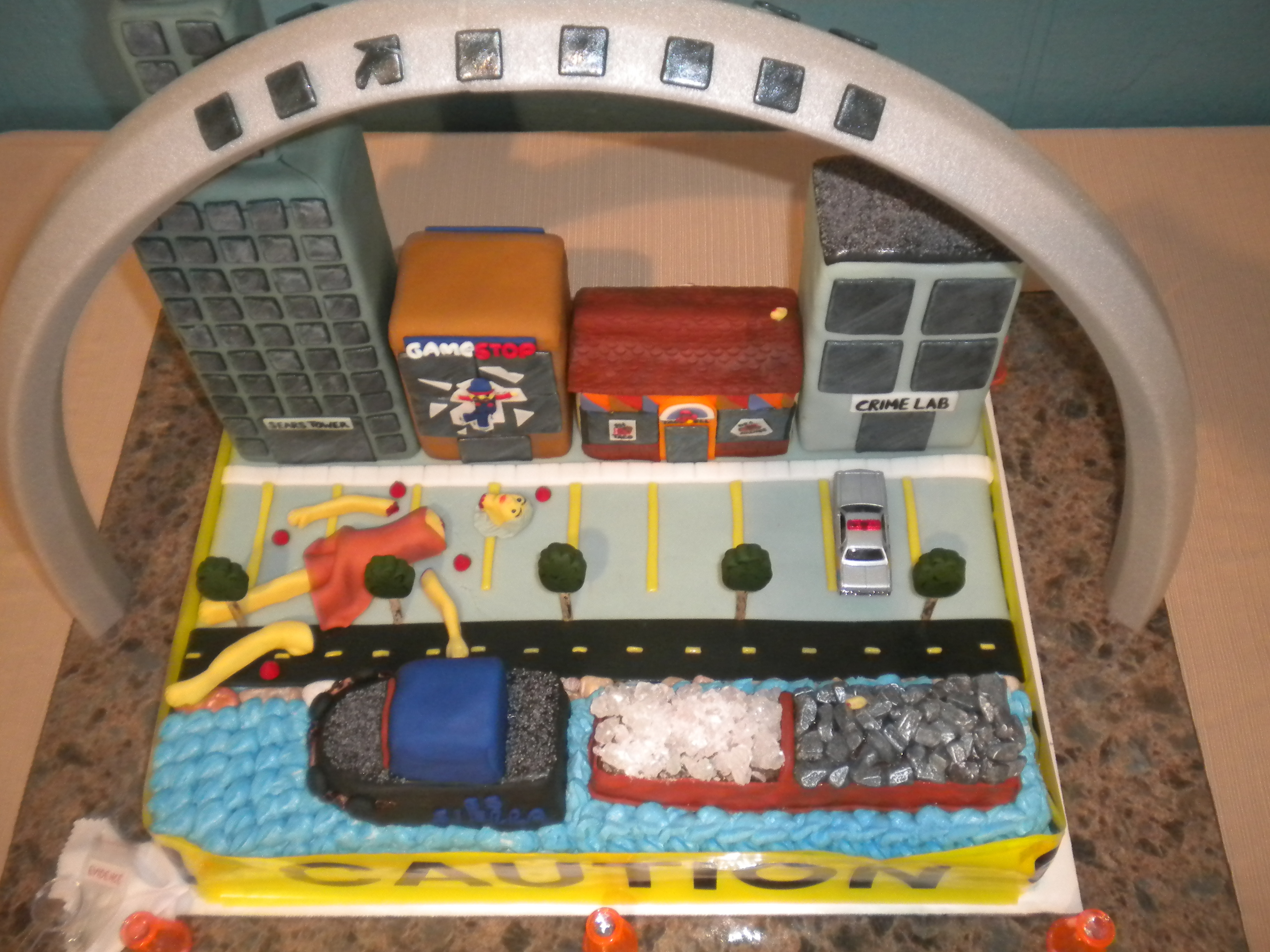 Csi Cake Crime Scene At St Louis Arch - CakeCentral.com