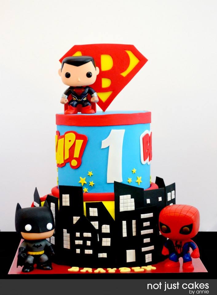 Super Hero Themed Birthday Cake - CakeCentral.com