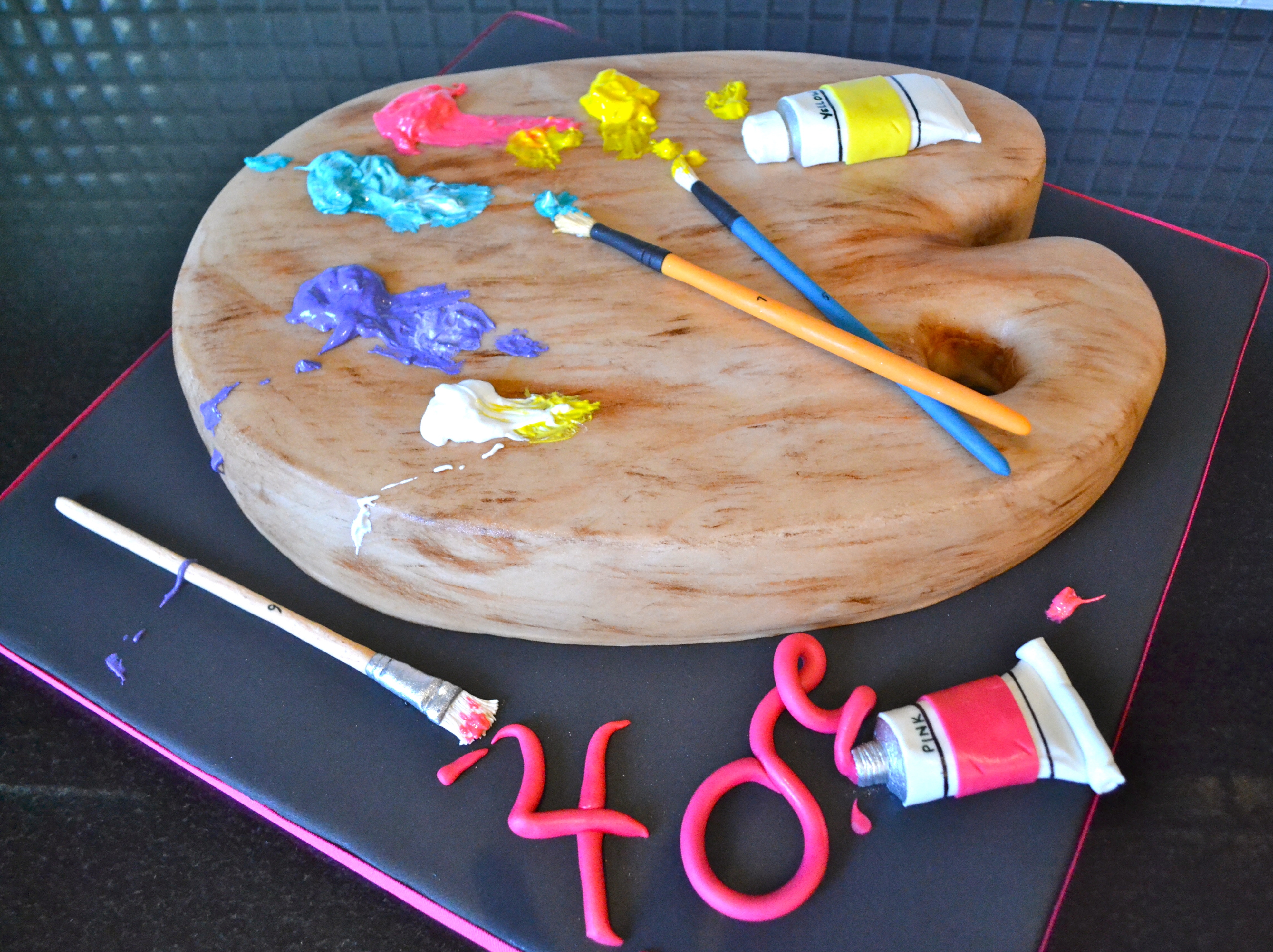 Paint Pallet Cake - CakeCentral.com