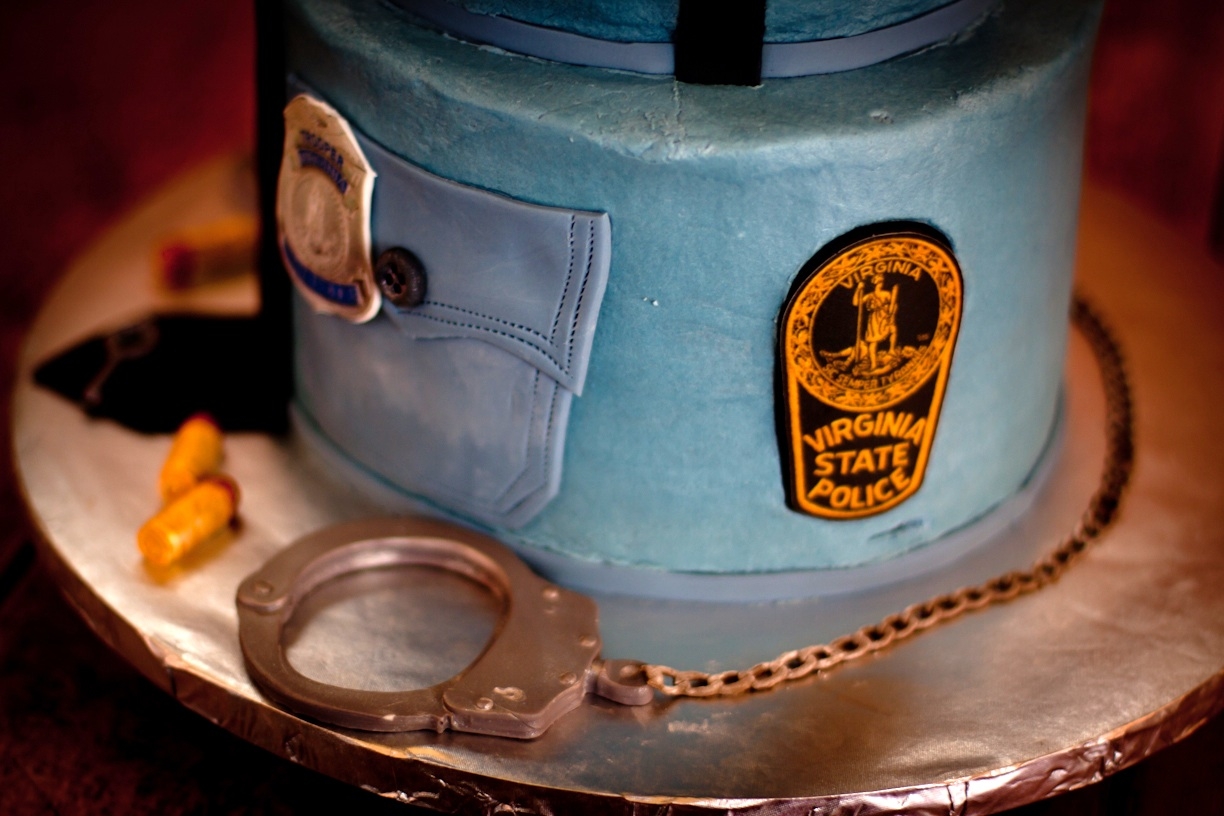 Graduation Cake From State Police Academy All Buttercream With Fondant ...