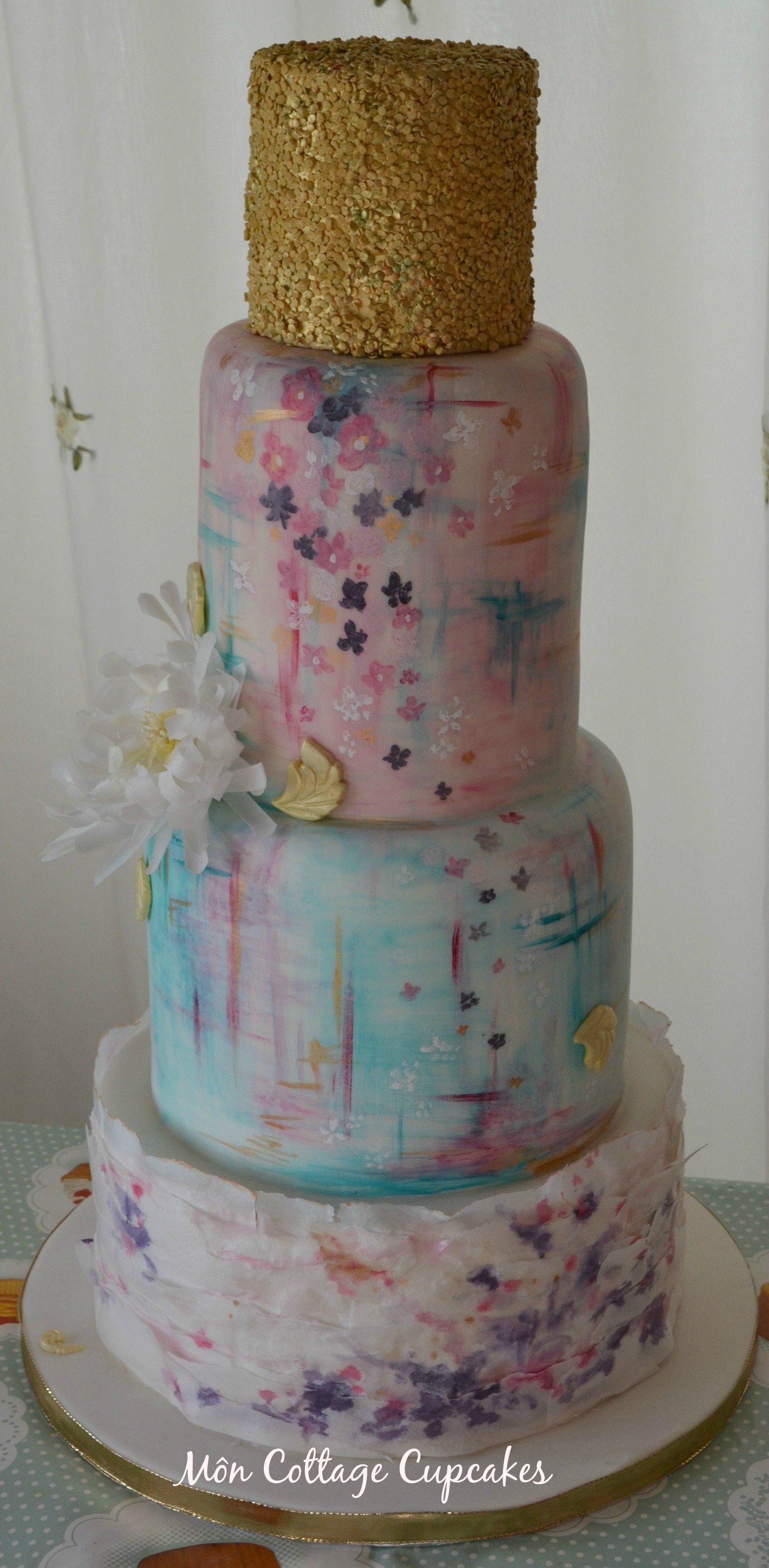 Watercolour Wedding Cake - CakeCentral.com
