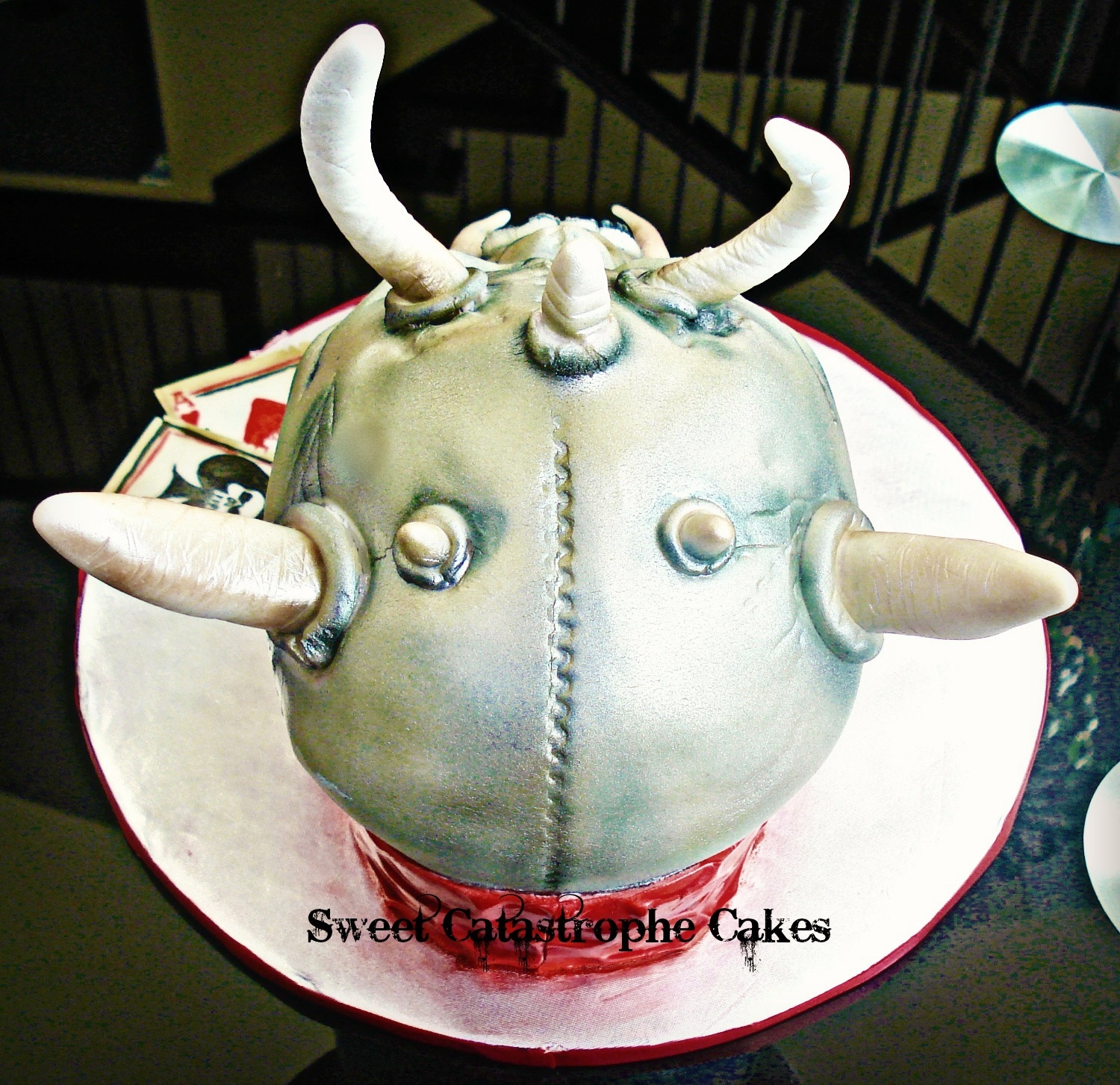 Demon Skull Cake Accents In Gumpaste And Fondant - CakeCentral.com