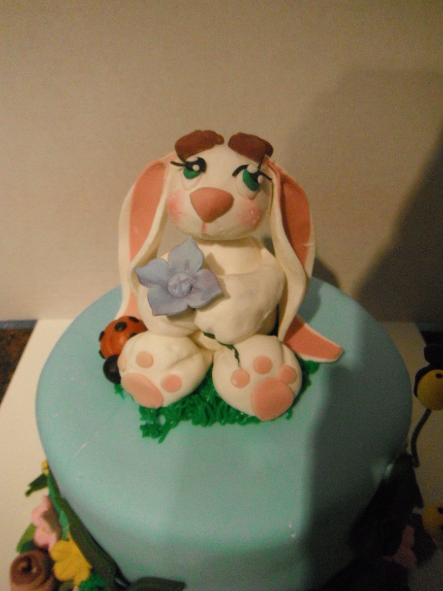 A Springeaster Cake For A Little Girl Whose Birthday Falls On Easter - CakeCentral.com