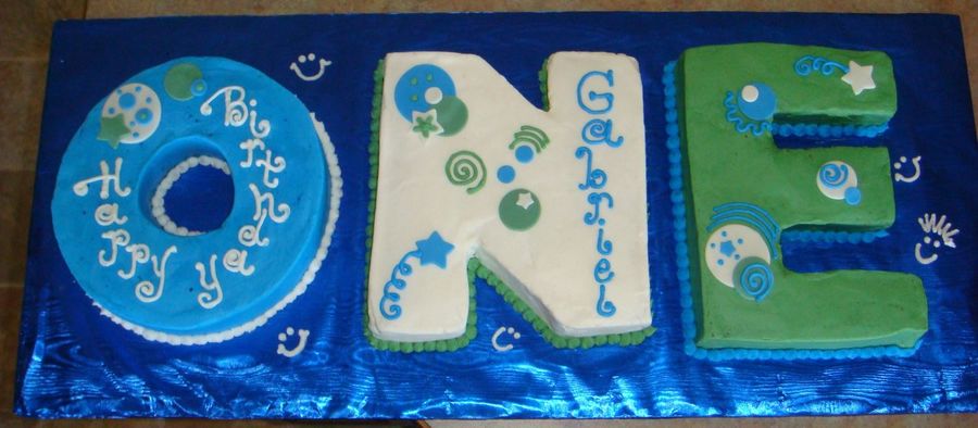 Gabriel's 1St Birthday Cake - CakeCentral.com