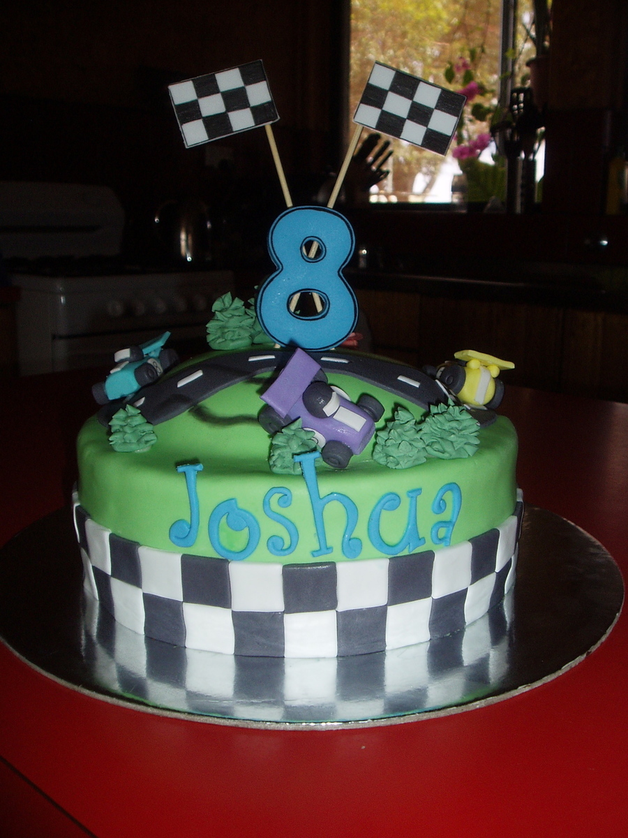 Racing Car Themed Cake - CakeCentral.com