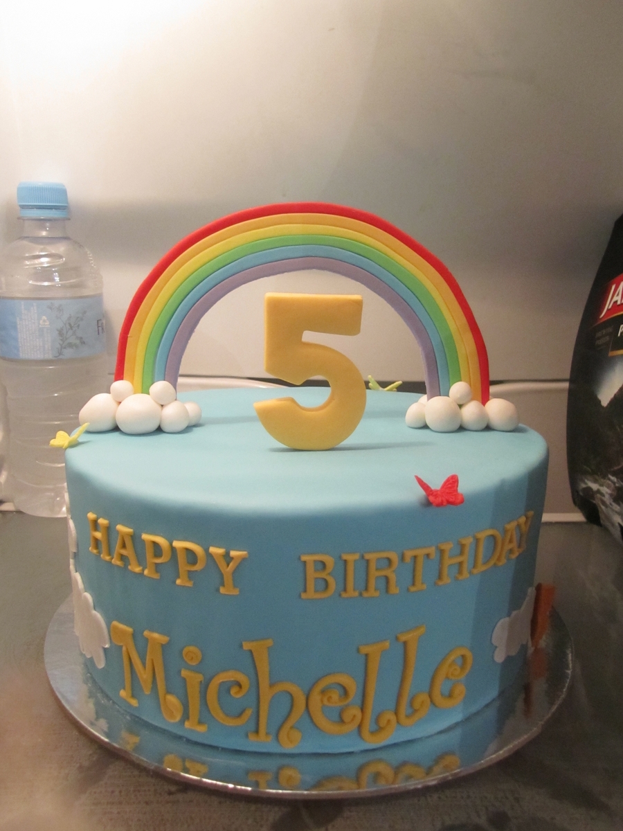 Rainbow Themed Cake - CakeCentral.com