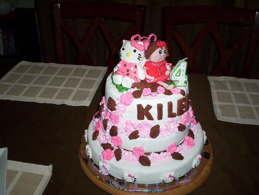 Hello Kitty Birthday Cake For My Great Grandaughters 4Th Birthday Everything Edible ...