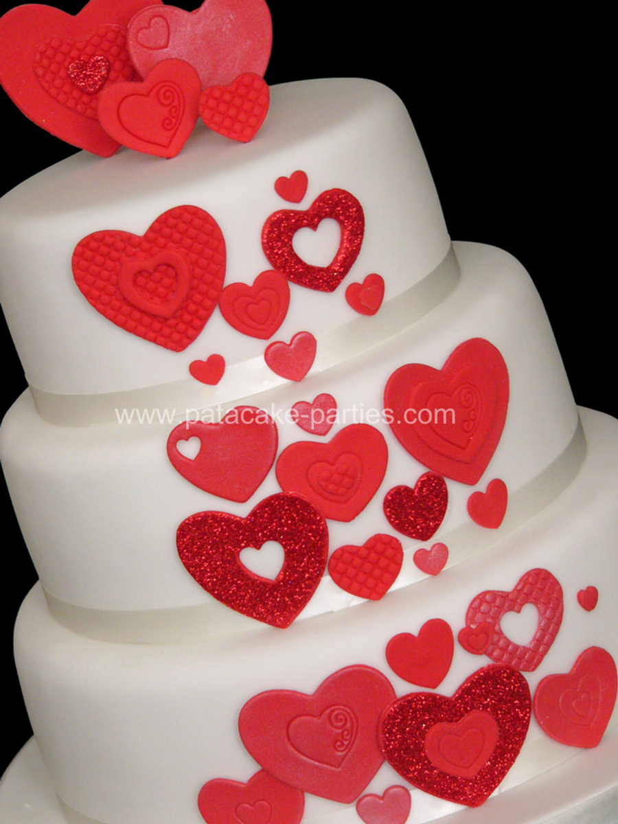 Red And Pink Hearts Cakes - CakeCentral.com