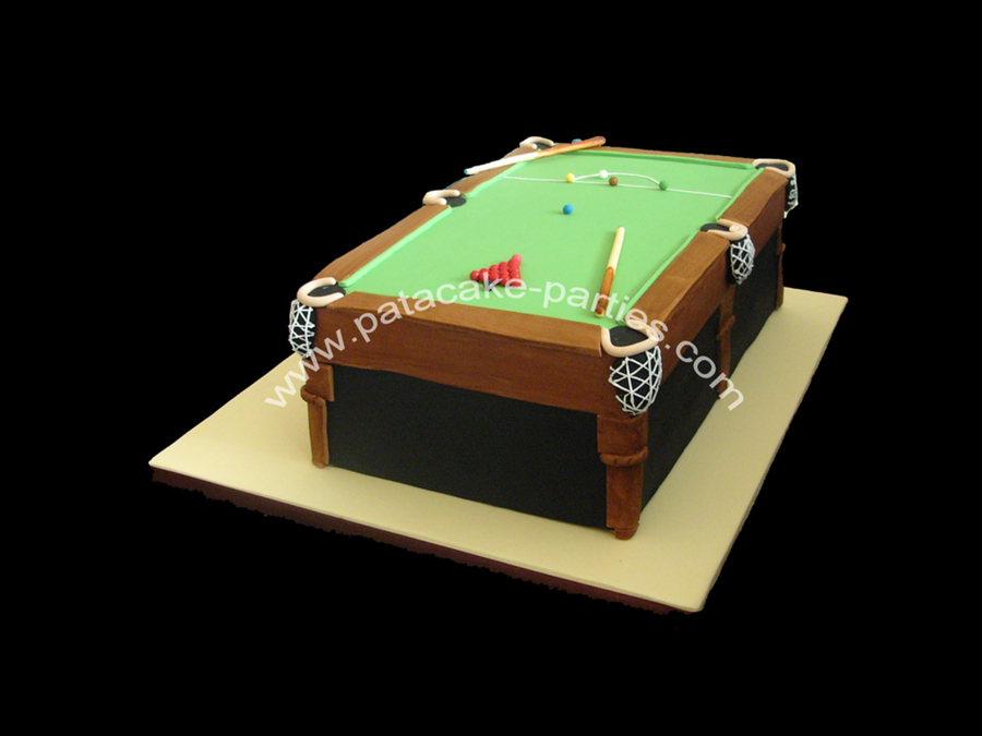 Snooker Table Cake - CakeCentral.com