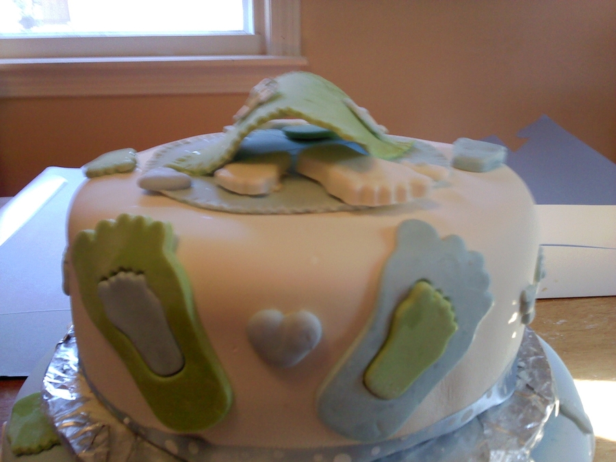 Baby Feet Shower Cake - CakeCentral.com