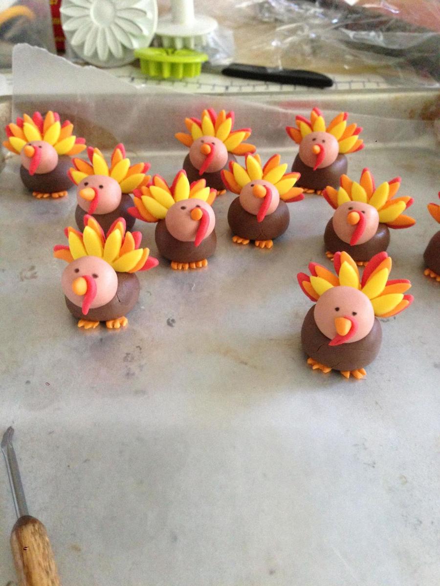 Edible Turkey Cupcake Toppers