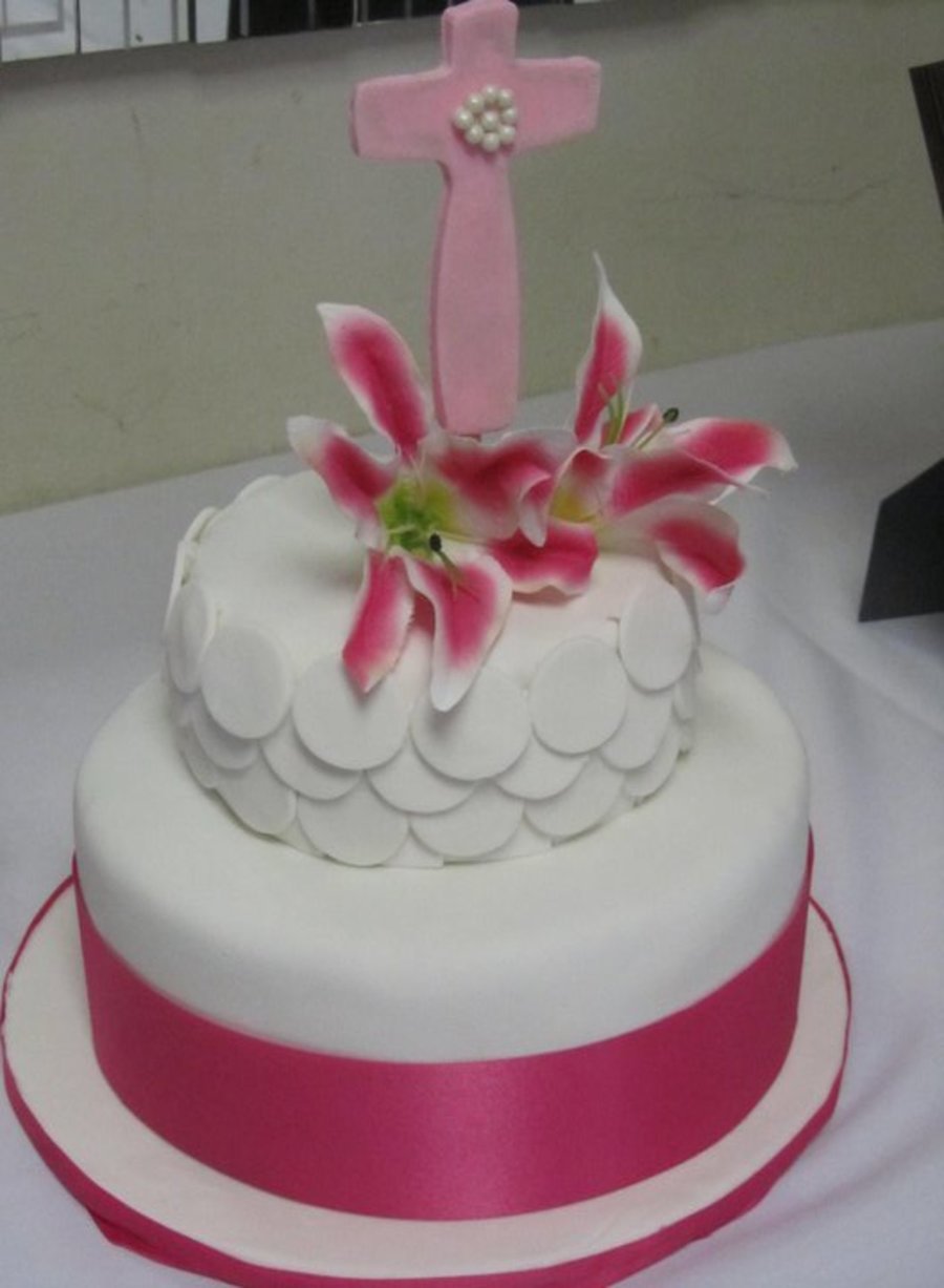 Daughters First Communion Cake CakeCentral daughters-first-communion-cake-cakecentral