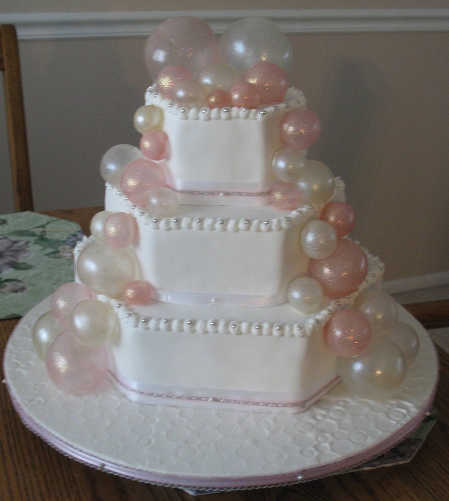 Baptism Bubbles Cake - CakeCentral.com
