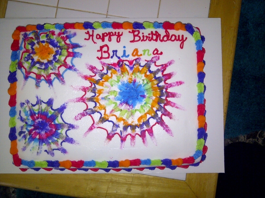 My First Tye Dye Cake - CakeCentral.com