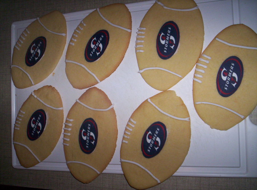 Rugby Ball Cookies - CakeCentral.com