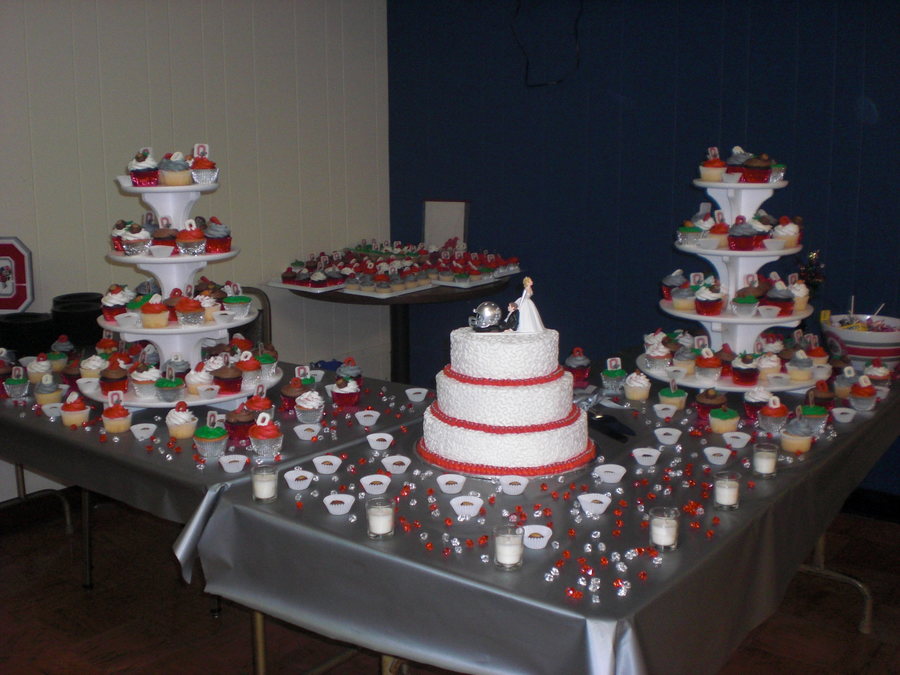 Osu Wedding Cake - CakeCentral.com