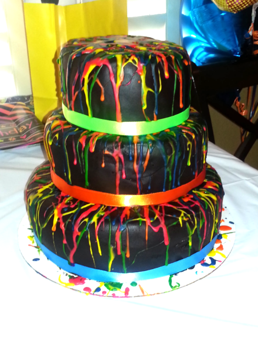 Splatter Cake - CakeCentral.com
