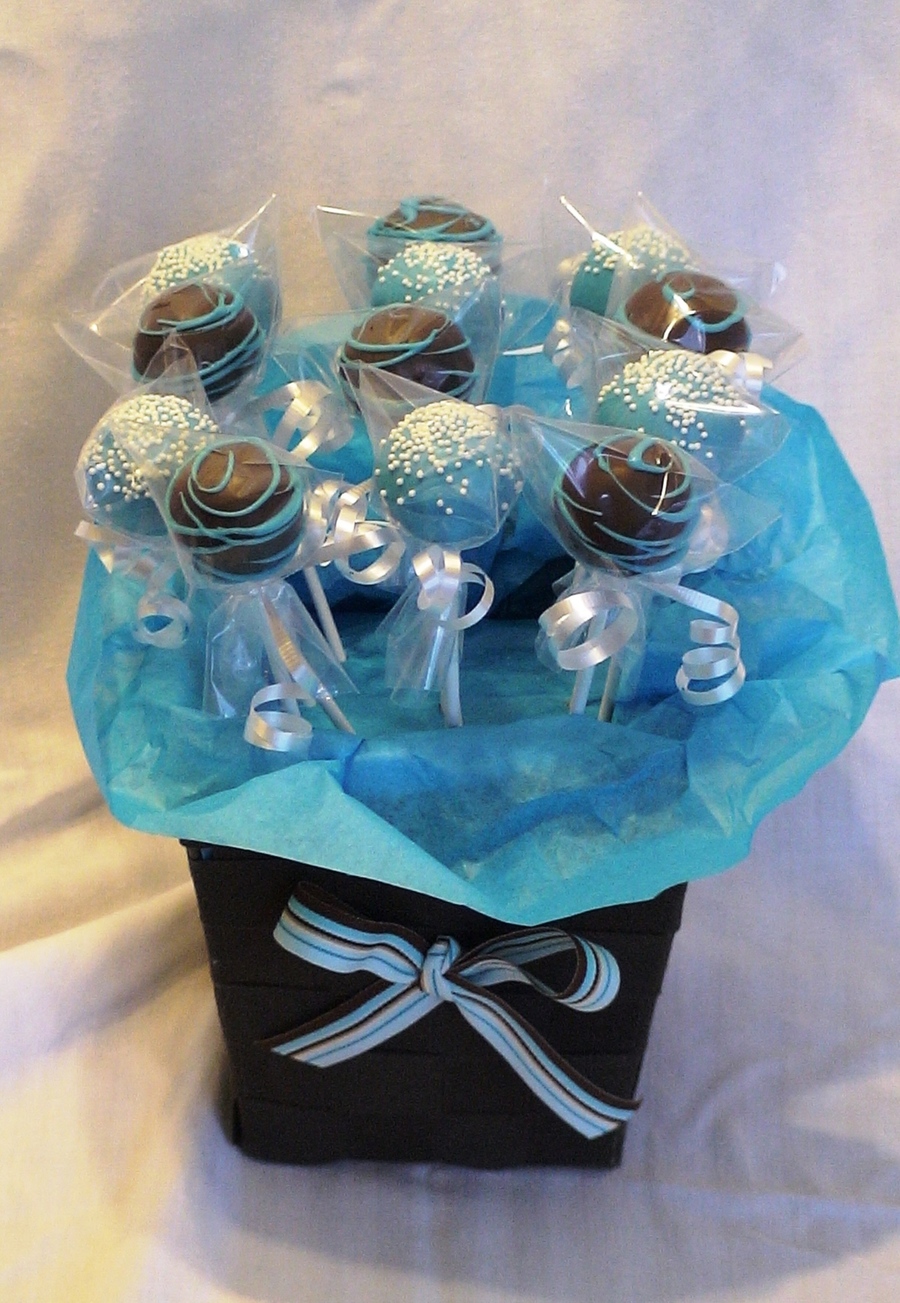 Blue Brown Cake Pops CakeCentral