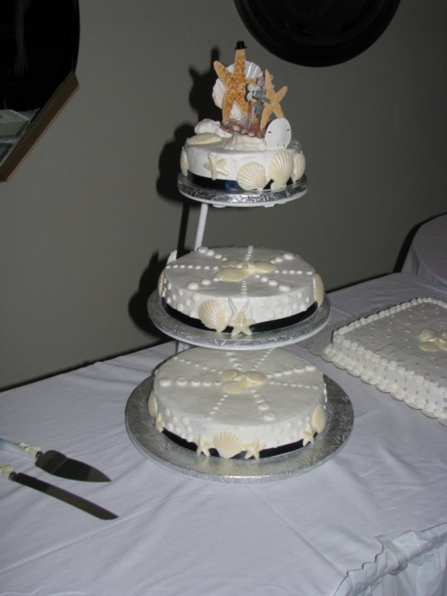 Seashell Themed Wedding Cake! - CakeCentral.com
