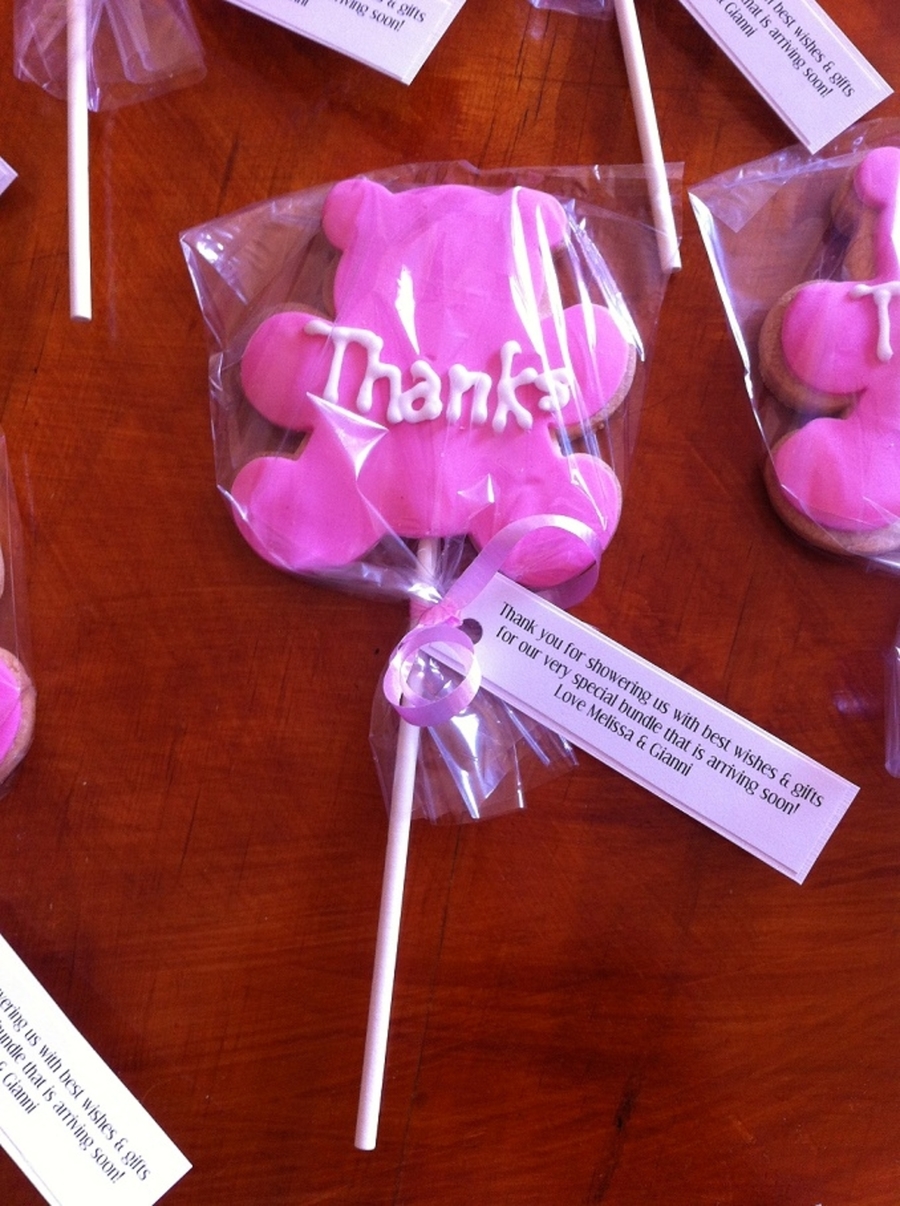 Pink & Purple Teddy Bear Favours For Baby Shower - CakeCentral.com