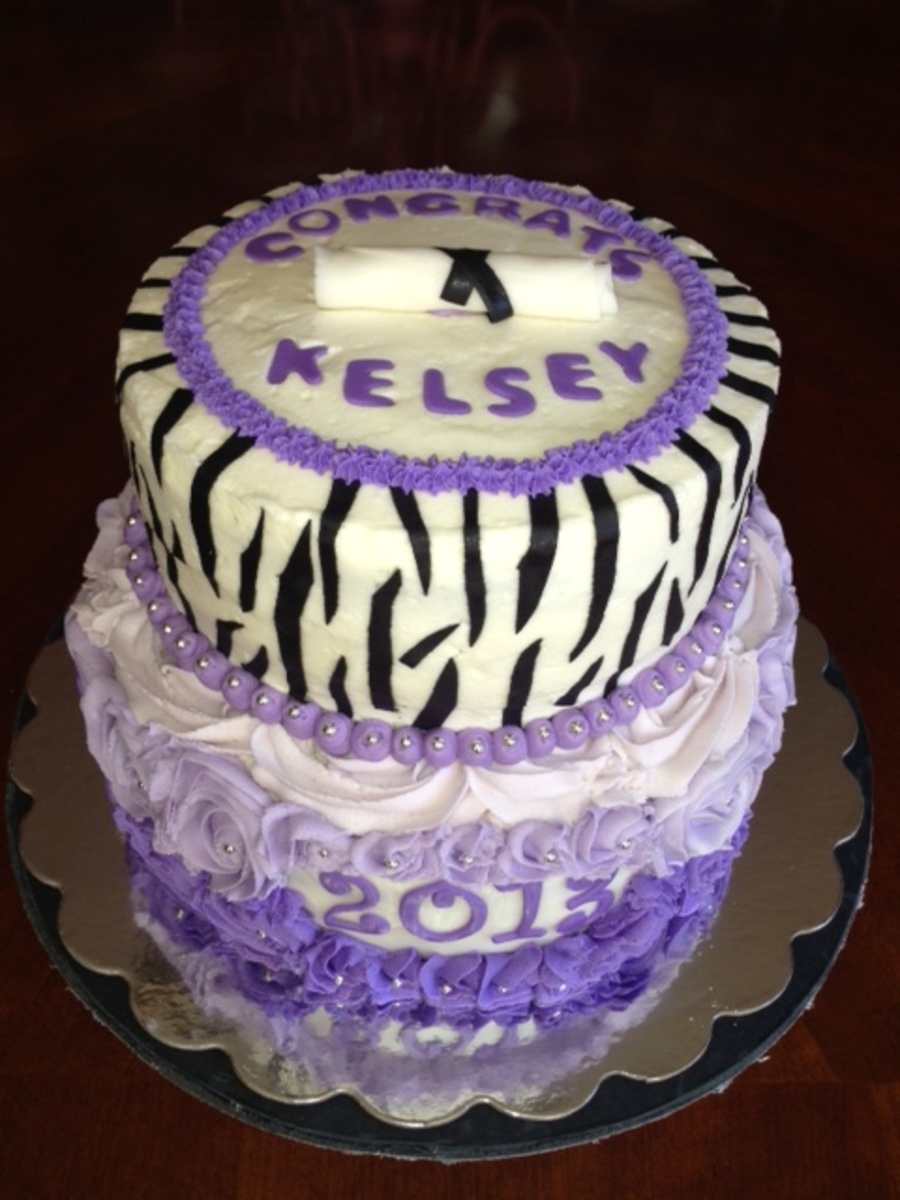 Shades Of Purple - Graduation Cake - CakeCentral.com