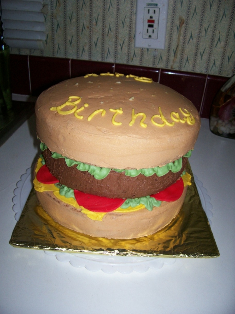 Burger Cake - CakeCentral.com