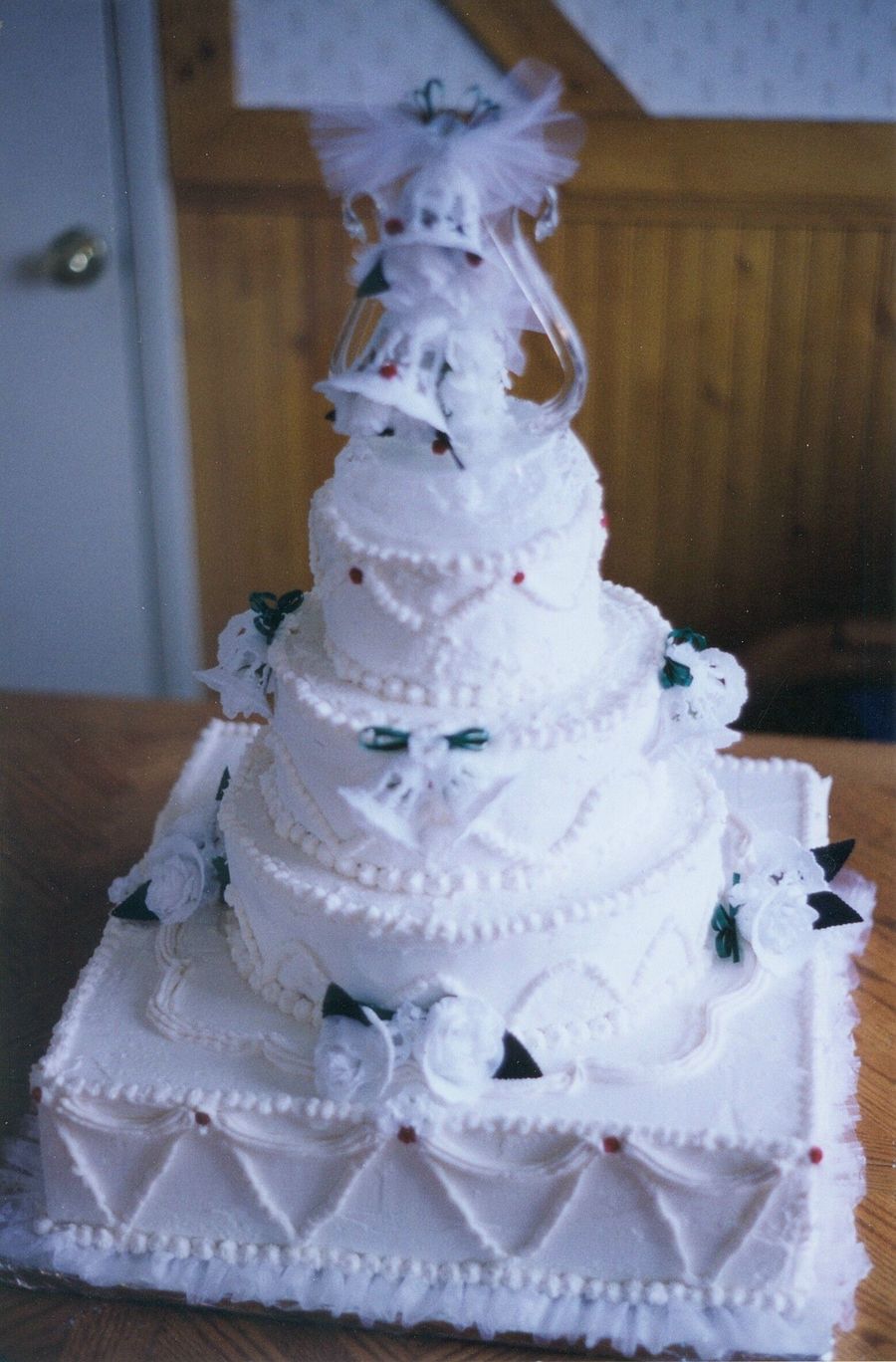 First Multi Layered Wedding Cake - CakeCentral.com