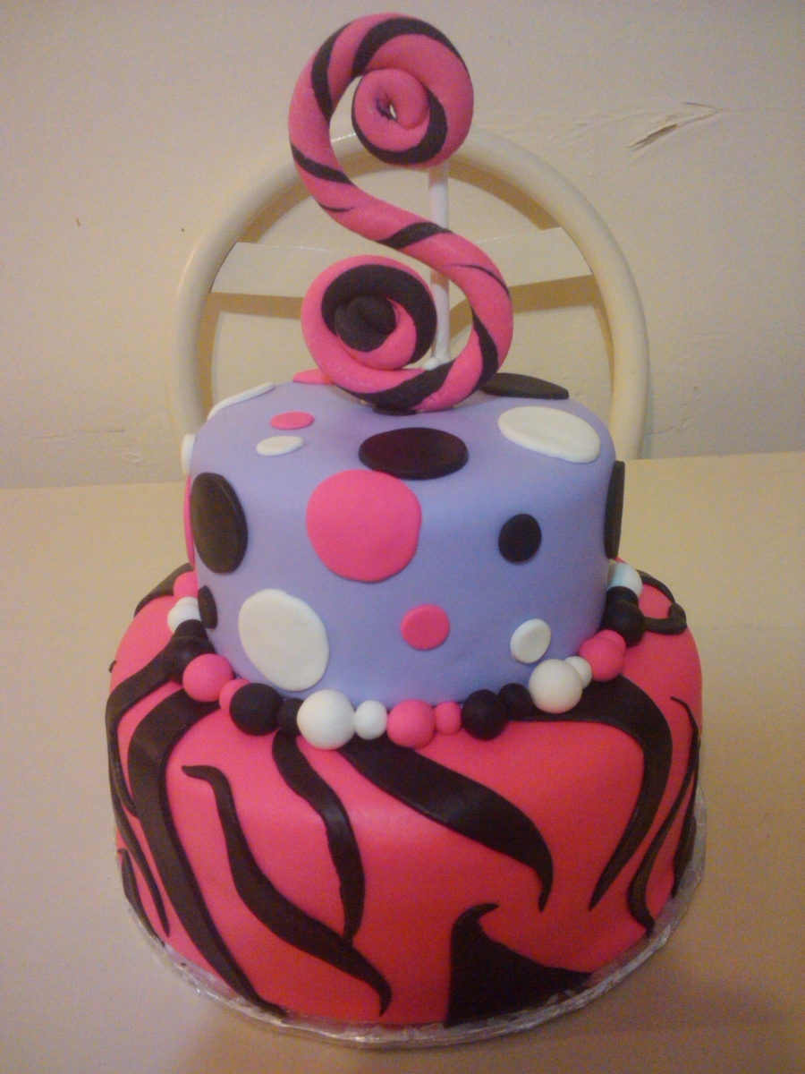 Zebra Print & Dots - CakeCentral.com