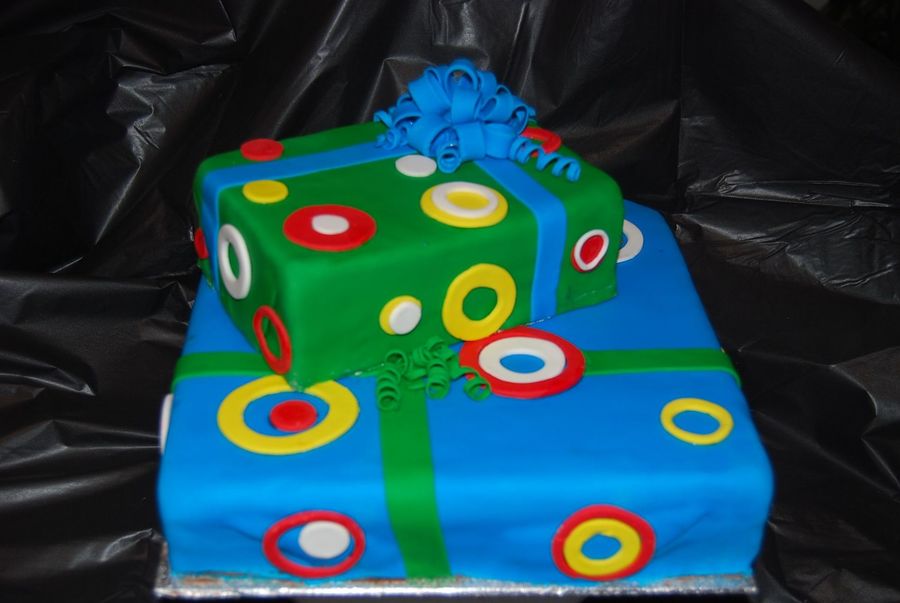 Stacked Gift Cake - CakeCentral.com