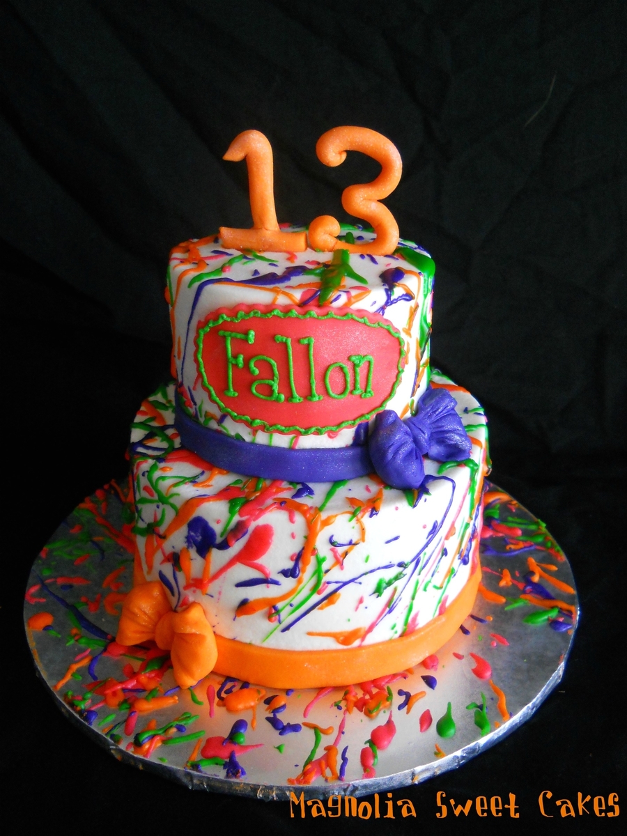 Splatter Cake - CakeCentral.com