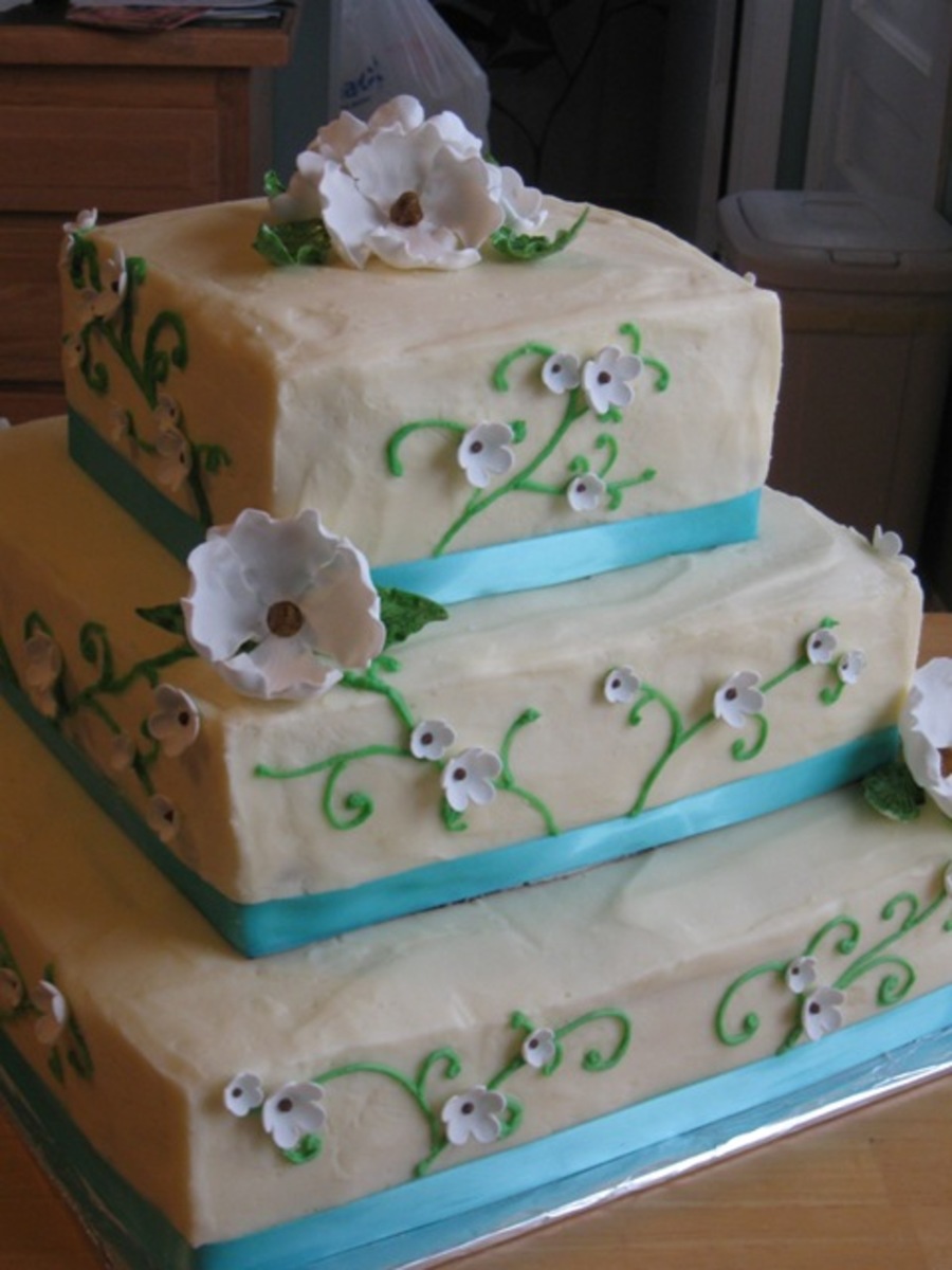 Primrose And Blossom Wedding Cake - CakeCentral.com