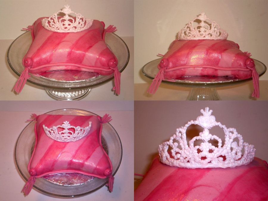 Pillow Cake With Tiara - CakeCentral.com