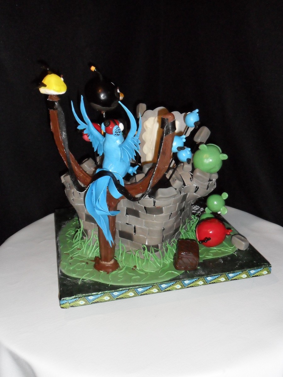 Explosive Angry Bird Cake - CakeCentral.com
