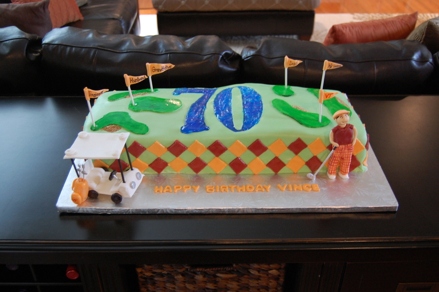 Va Tech Golfing Fan - CakeCentral.com