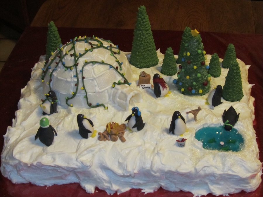 Penguin Igloo Cake - CakeCentral.com