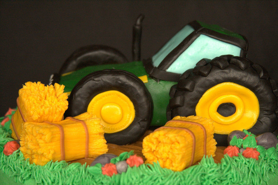 Tractor Plowing Cake - CakeCentral.com