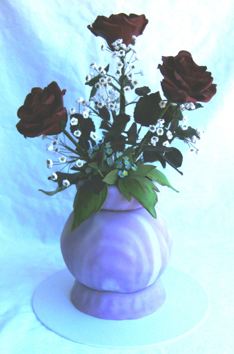 Roses And Forget Me Not - CakeCentral.com