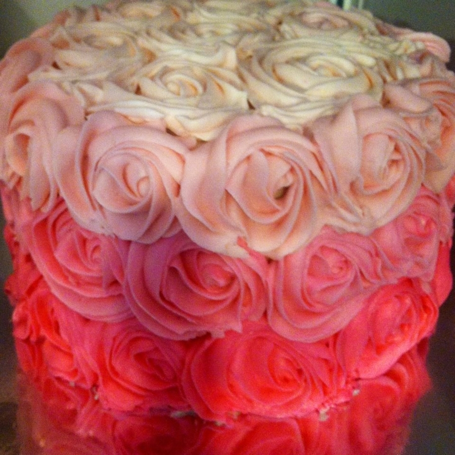 Pink Rose Cake - CakeCentral.com