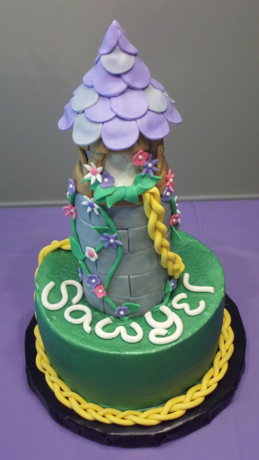 Disney Tangled Princess Tower Birthday Cake - CakeCentral.com