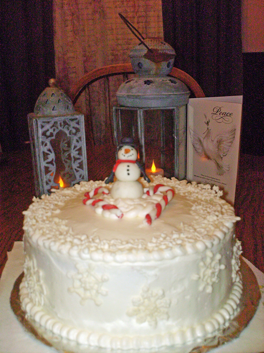 Red Velvet With Snowflakes. - CakeCentral.com