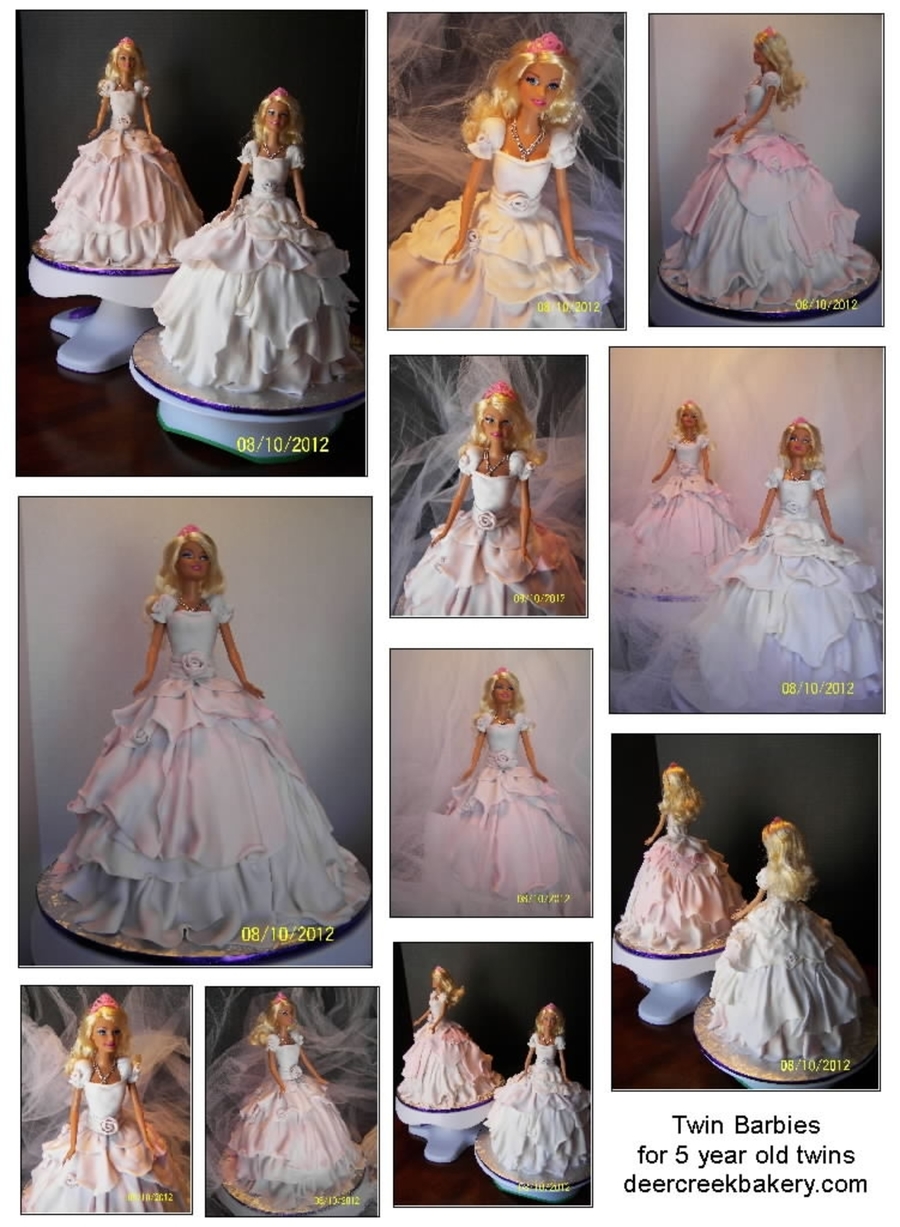 Twin Barbies For Twin 5 Year Olds CakeCentral