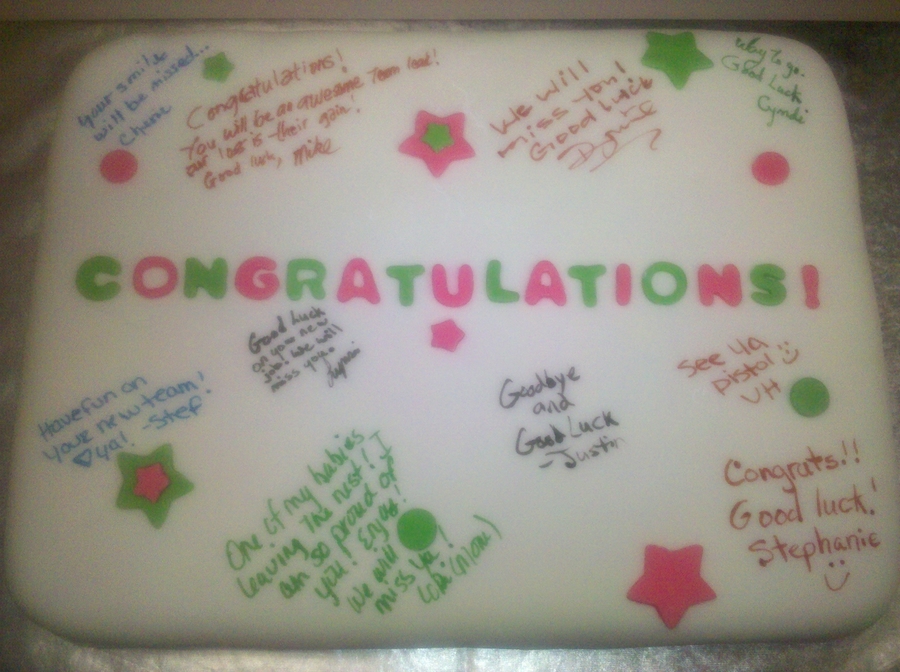 Congratulations Cake - CakeCentral.com